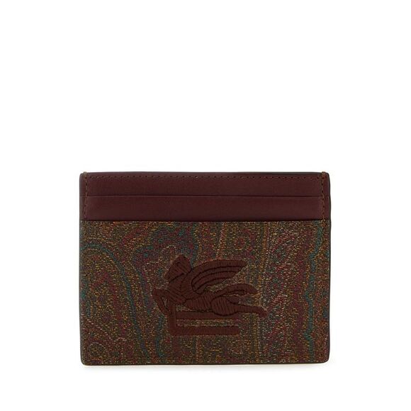 Etro | Accessories | Etro Multicolor Canvas And Leather Card Holder ...